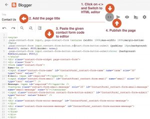 How to Create A Contact Us Page for Blogger/Blogspot?