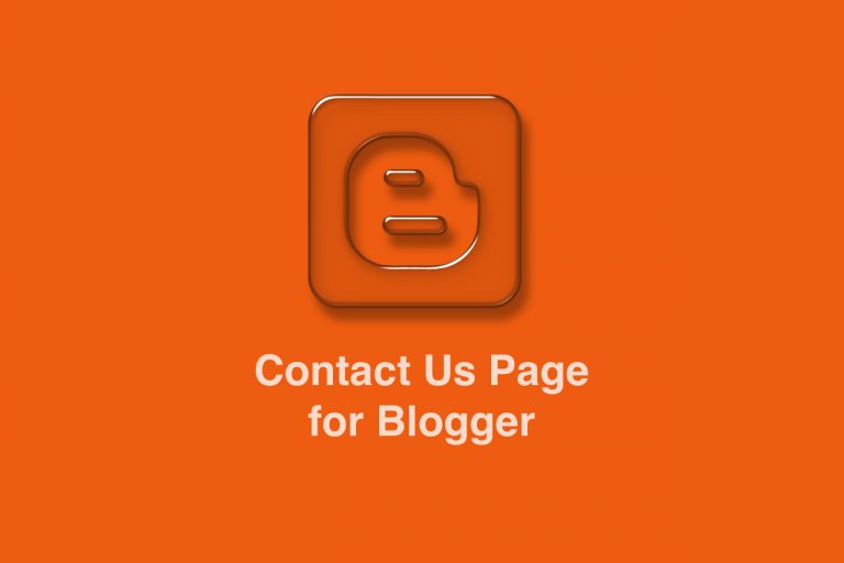 How To Create A Contact Us Page For Blogger Blogspot 